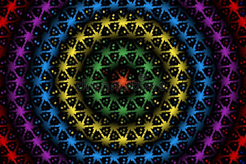 Colourful Gradient Circle Pattern of Traditional Batik Ethnic for ...