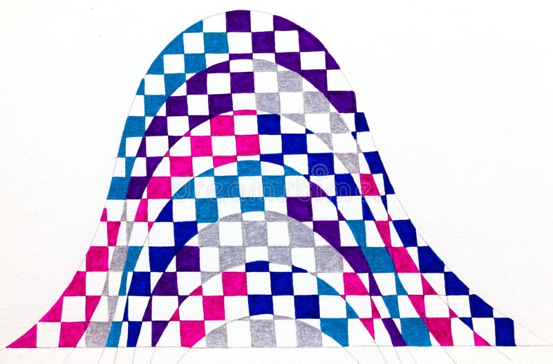 Colourful Half Circle Shape Pattern. Stock Illustration - Illustration ...