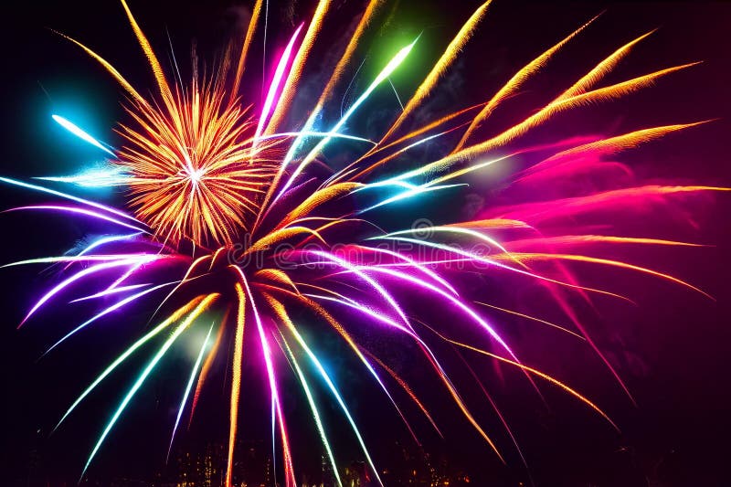 Colourful Halloween Fireworks Display Stock Illustrations – 7 Colourful ...