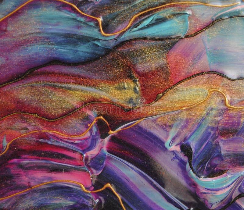 Colourful Hand Drawn Resin Background Stock Photo - Image of hand ...