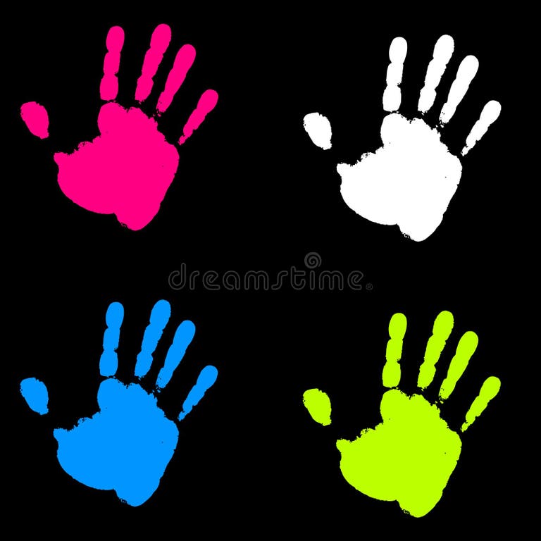 Pink Handprints Stock Illustrations – 105 Pink Handprints Stock ...