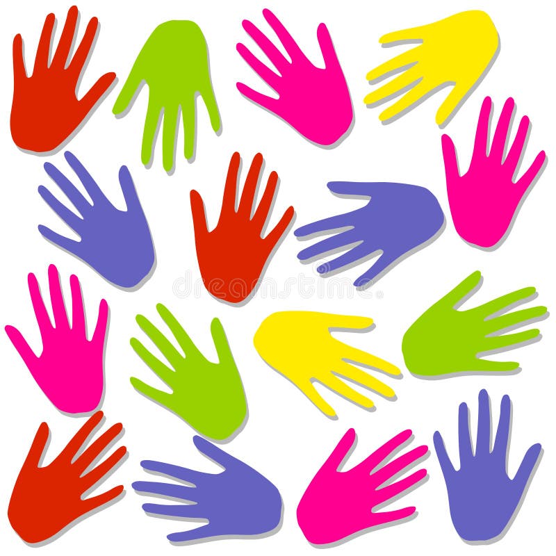 2+ Multi coloured handprints Free Stock Photos - StockFreeImages