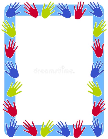 Handprint Border Stock Illustrations – 205 Handprint Border Stock ...