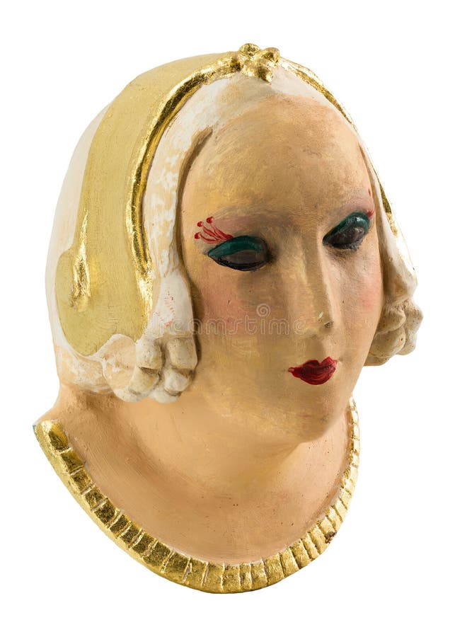 Colourful Handcrafted Small Plaster Bust Stock Image - Image of artwork ...