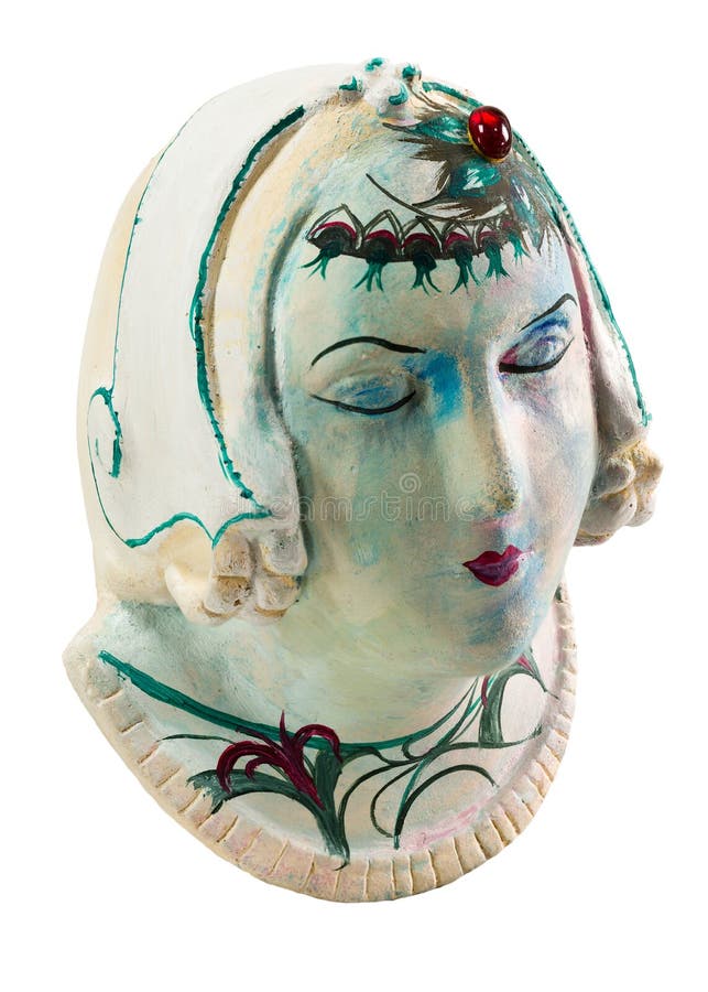 Colourful Handcrafted Small Plaster Bust Stock Photo - Image of ...