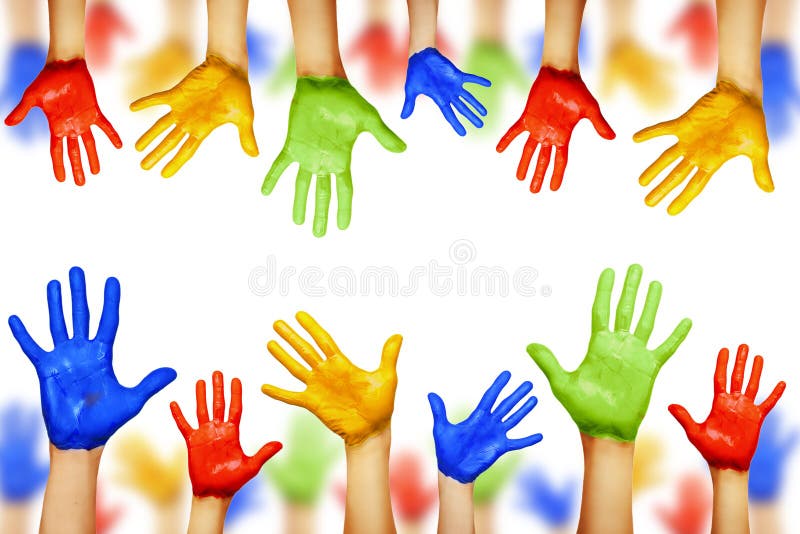Colourful hands stock photo. Image of colourful, happiness - 38175276