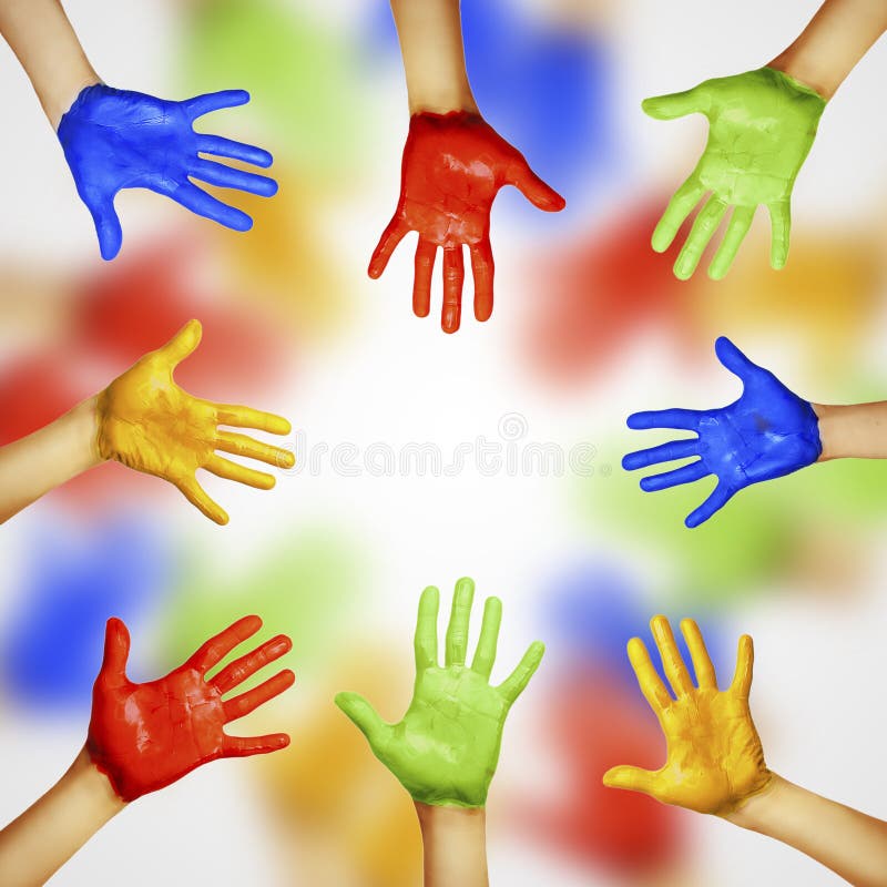 Colourful hands stock photo. Image of colourful, happiness - 38175276