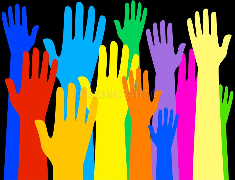 Colourful hands stock vector. Illustration of cultural - 327781