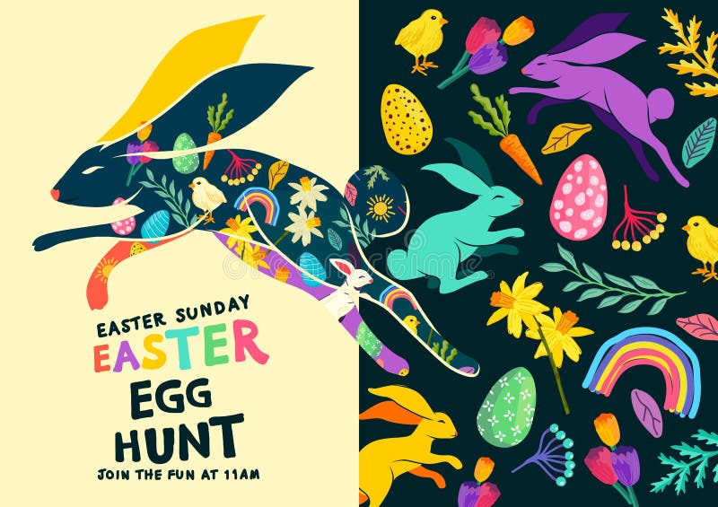 Colourful Happy Easter Designs and Layout Vector Stock Vector ...