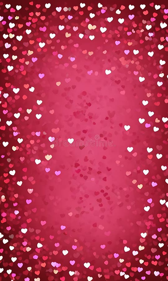 Colourful Hearts on Bright Pink Background Drawing Generative AI Stock ...