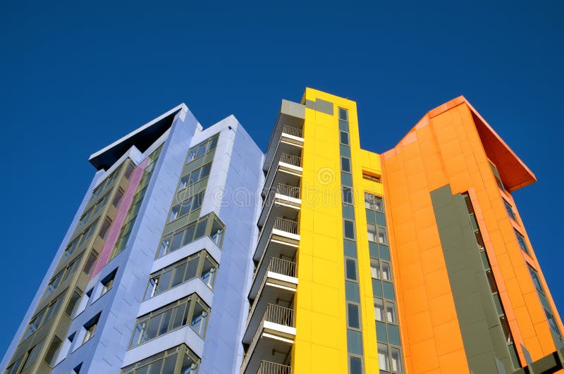 Colourful Houses stock image. Image of structure, bauhaus - 40857787