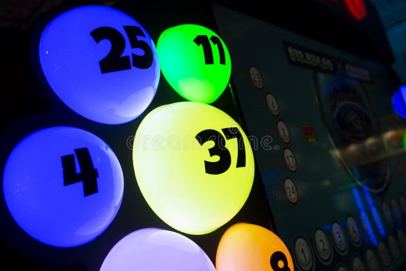 Colourful Illuminated Bingo Balls Stock Image - Image of closeup ...