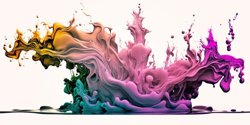 Colourful Ink in Water. Abstract Background Stock Illustration ...