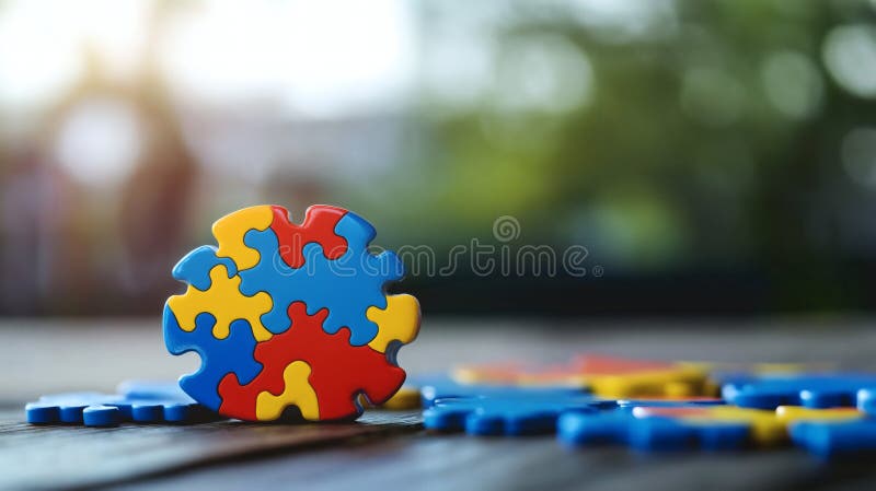 Colourful Interlocking Puzzle Pieces Stock Illustration - Illustration ...
