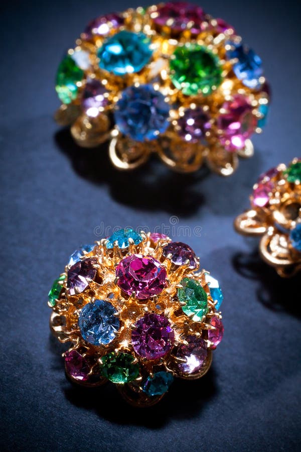 Colourful jewels stock photo. Image of gold, clear, engagement - 25043156