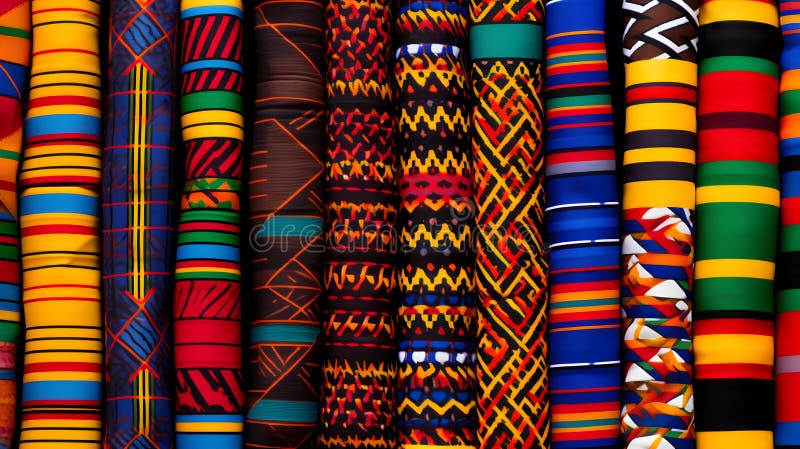 Colourful Kente Cloth Patterns Stock Photo - Image of symbolic, bold ...