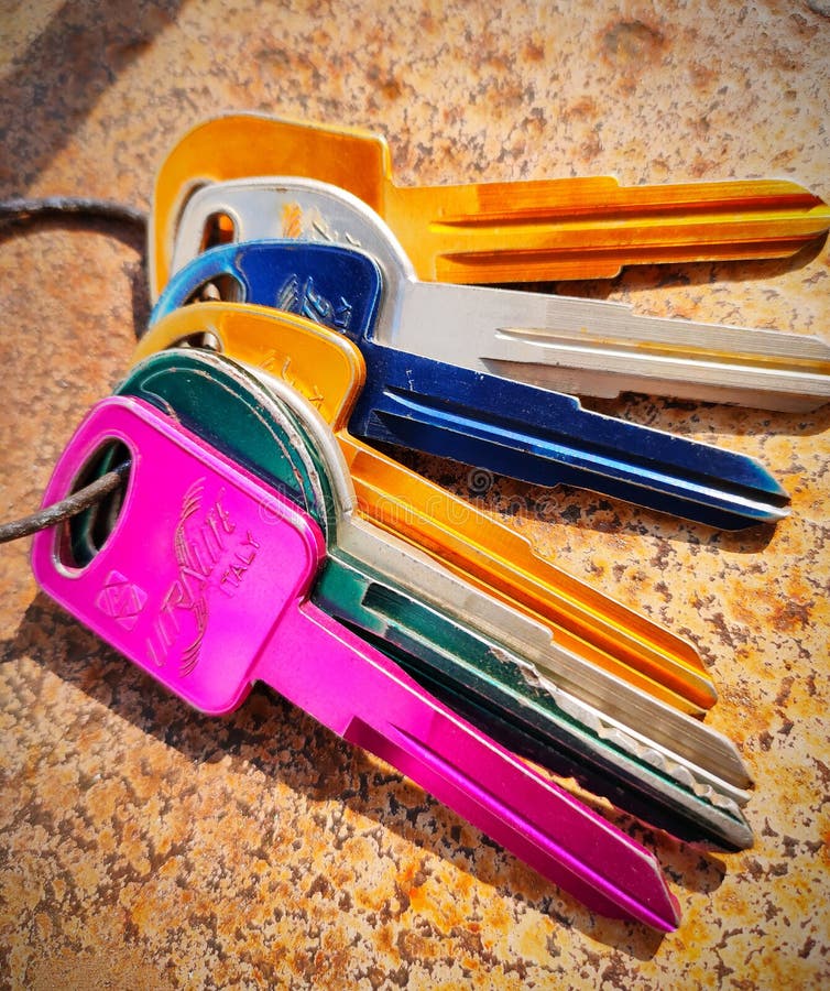 Colourful Keys in Different Shape Editorial Image - Image of blue, keys ...