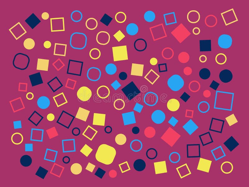 Colourful Kids Background with Different Shapes Stock Vector ...