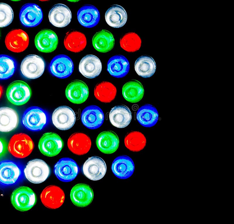 Colourful Led Light on Background Stock Photo - Image of dark ...