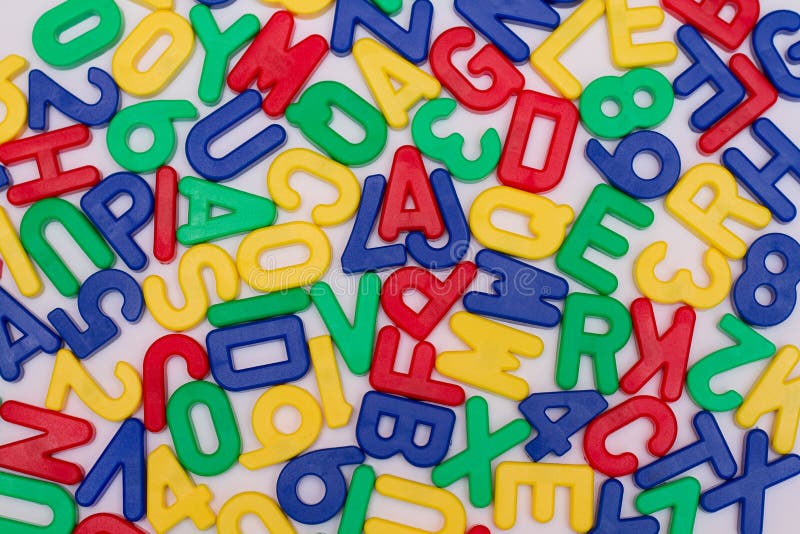 Colourful Letters and Numbers Stock Photo - Image of back, text: 47406808