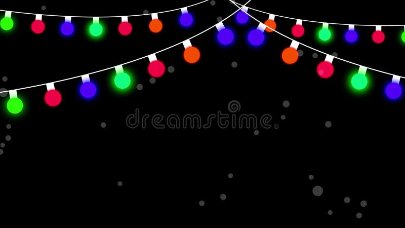 Colourful Light Bulb String with Flashing Lights. Stock Video - Video ...