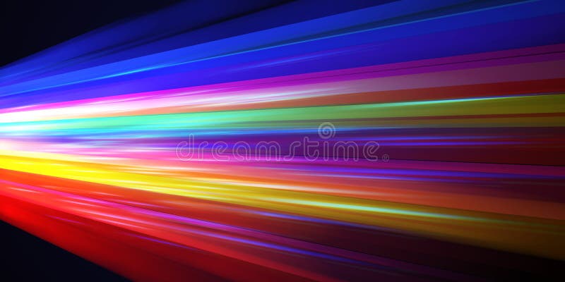 Colourful Light Trails with Motion Effect. High-speed Light Effect on ...