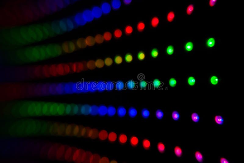 Colourful Lights on Black Background. RGB LED Strips, LED Matrix of ...