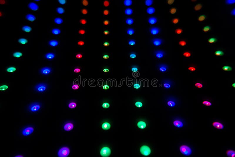 Colourful Lights on Black Background. RGB LED Strips, LED Matrix of ...