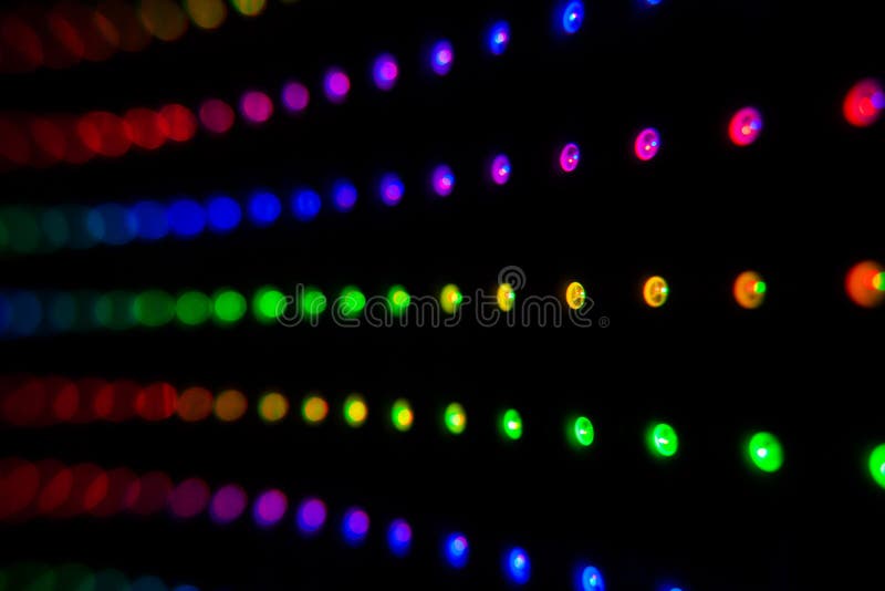 Colourful Lights on Black Background. RGB LED Strips, LED Matrix of ...