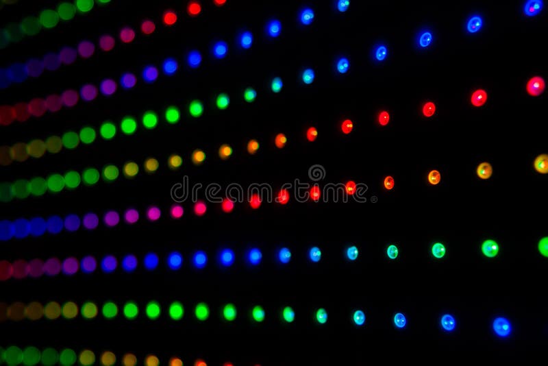 Colourful Lights on Black Background. RGB LED Strips, LED Matrix of ...
