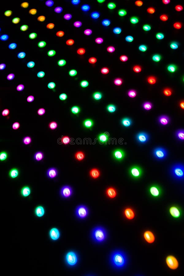 Colourful Lights on Black Background. RGB LED Strips, LED Matrix of ...