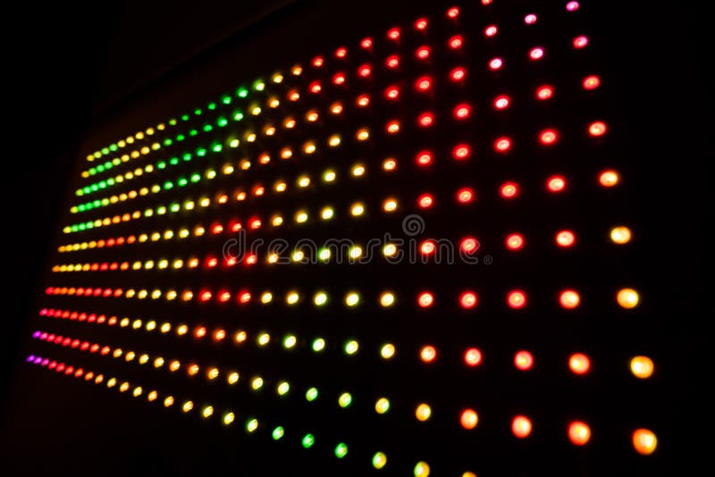 Colourful Lights on Black Background. RGB LED Strips, LED Matrix of ...