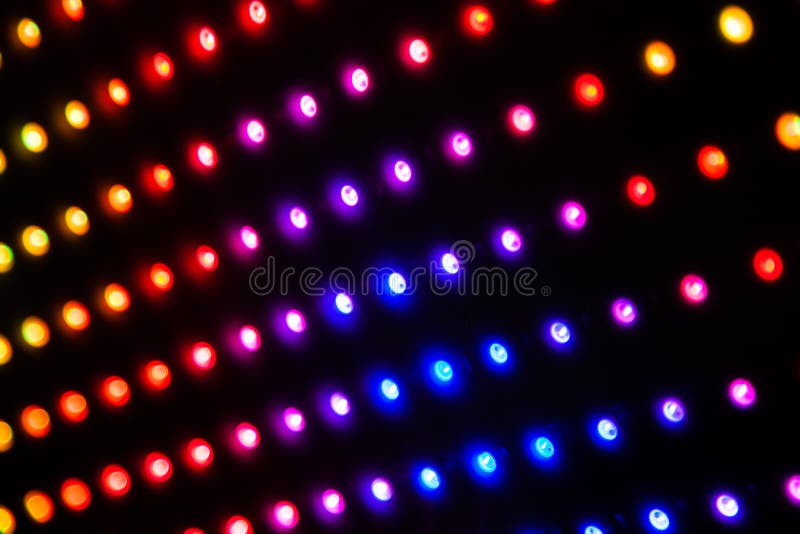 Colourful Lights on Black Background. RGB LED Strips, LED Matrix of ...