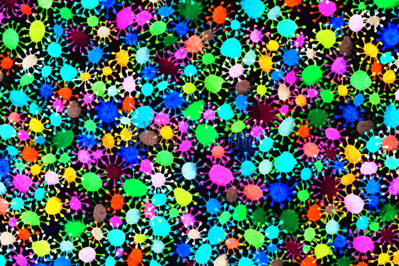 Colourful Little Dots that Look Like Viruses. Stock Illustration ...