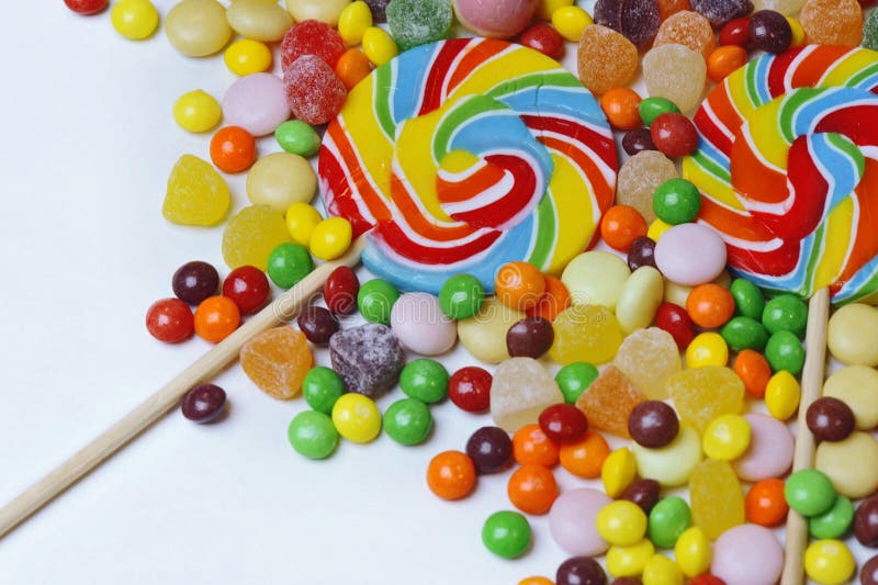 Colourful Lollipop stock photo. Image of sweets, white - 60203816