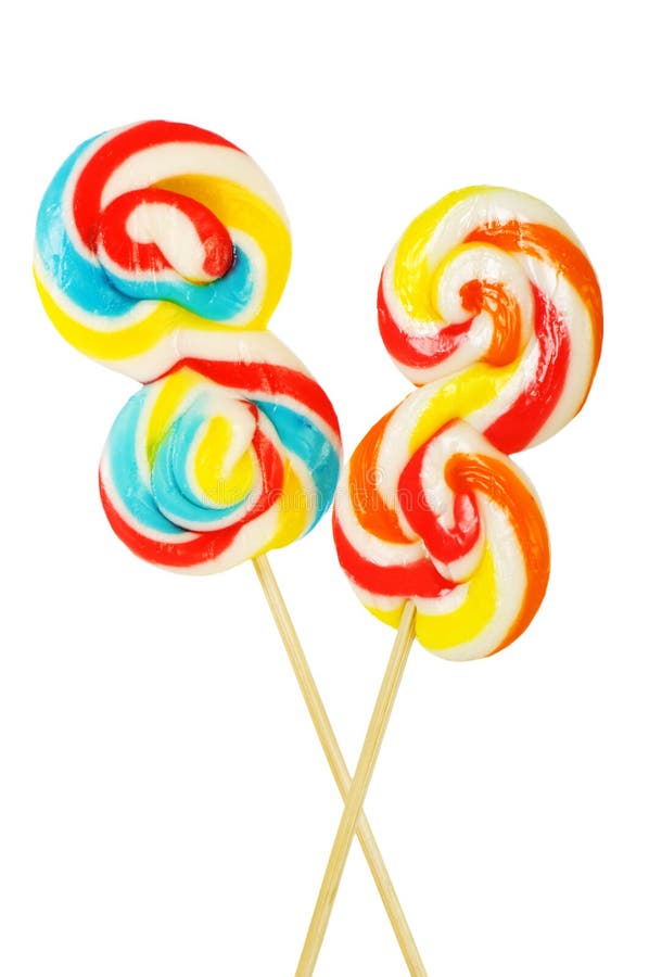 Colourful Lollipop Isolated Stock Image - Image of colors, dessert ...