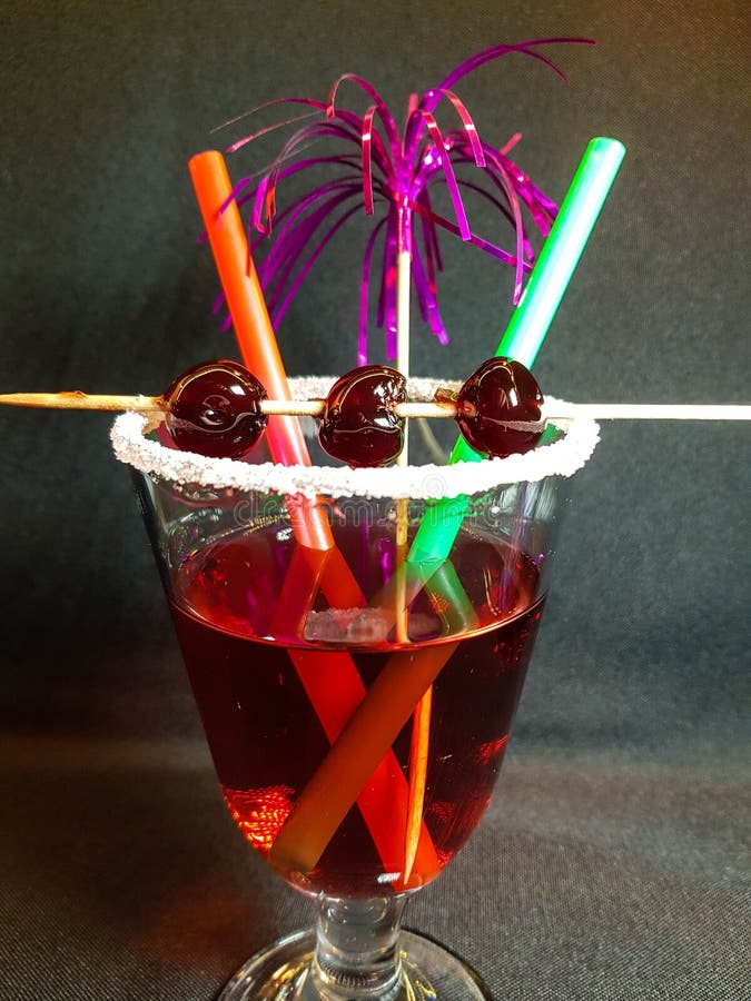 Colourful Long drink stock image. Image of green, glass - 215739233