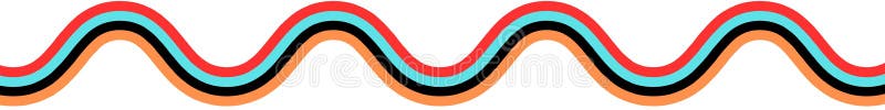 Colourful Long Waves or Layer Stock Illustration - Illustration of ...