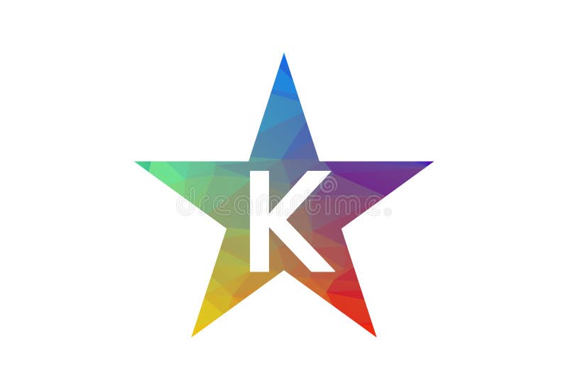 Low Poly and K Letter Logo Design, Vector Illustration Stock ...