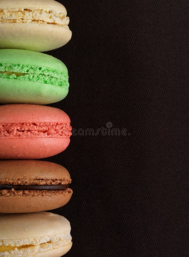 Colourful Macaroon Biscuits, Still Life Stock Image - Image of vertical ...