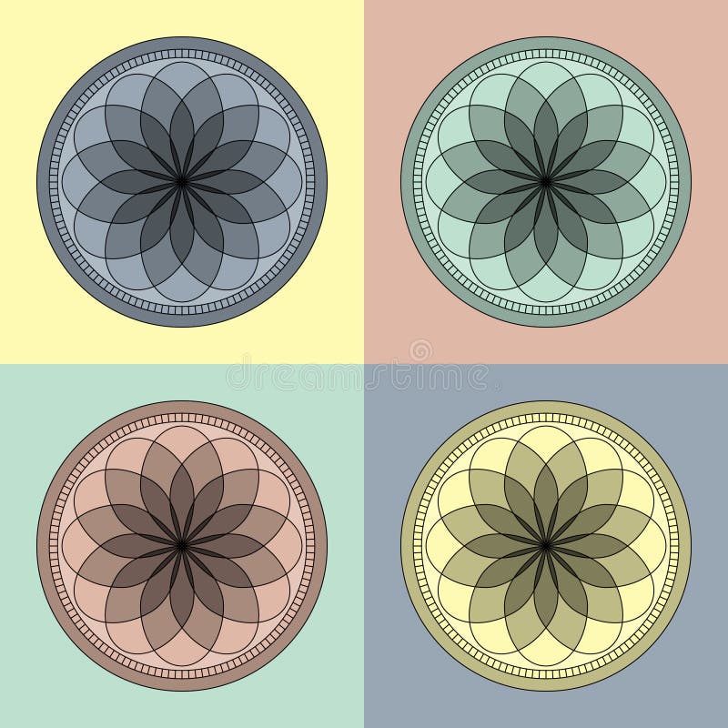 Different Mandalas Stock Illustrations – 259 Different Mandalas Stock ...