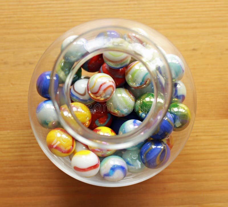 Marbles in Glass Jar stock image. Image of cutout, still - 5958761