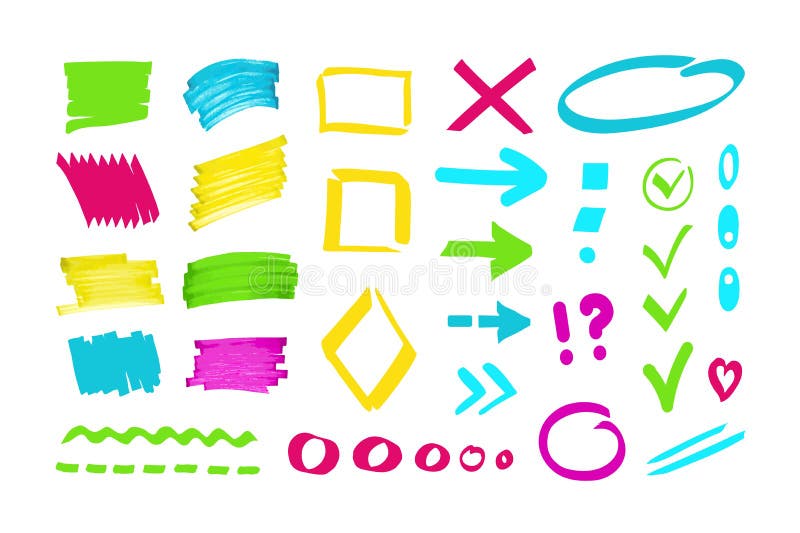 Hand Drawn Dash Design Elements Stock Illustrations – 1,029 Hand Drawn ...