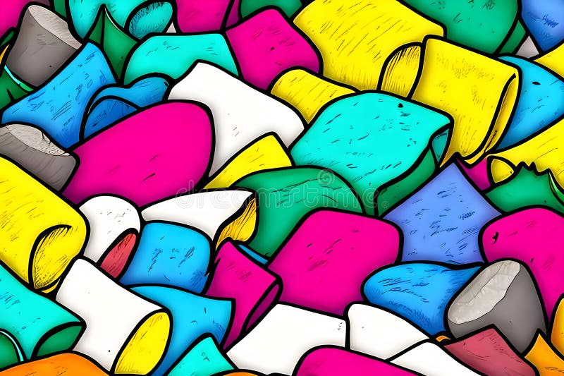 Colourful Marshmallow Abstract Background Stock Illustration ...