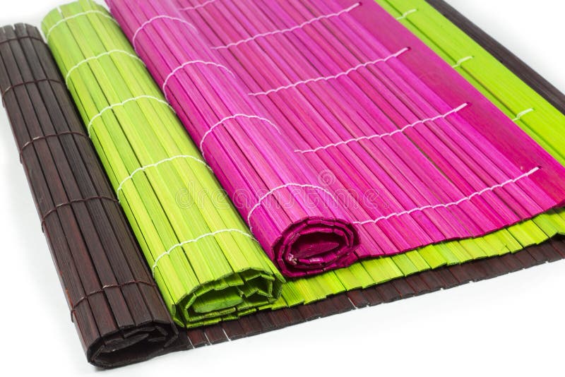 Colourful Mat on White Background Stock Image - Image of design, nature ...