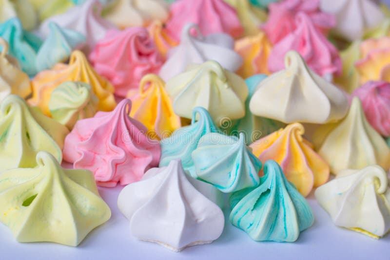 Colourful Meringue Colored Meringues Many Different Sweet Stock Image ...
