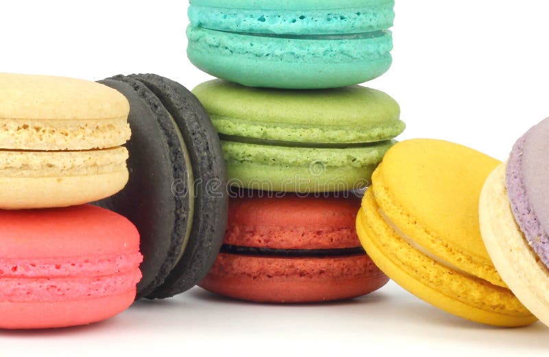Colourful Meringue Italian Macaroons Stock Photo - Image of cookies ...