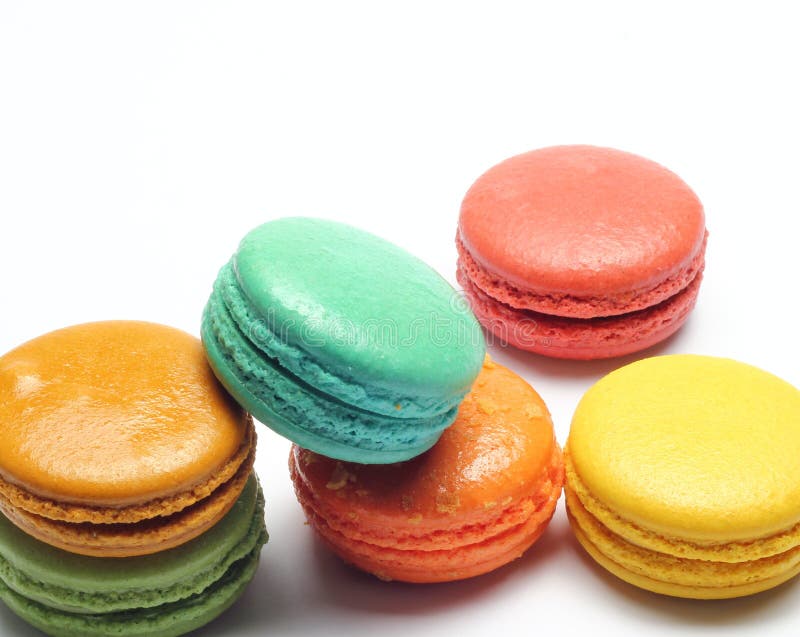 Colourful Meringue Italian Macaroons Stock Image - Image of almond ...
