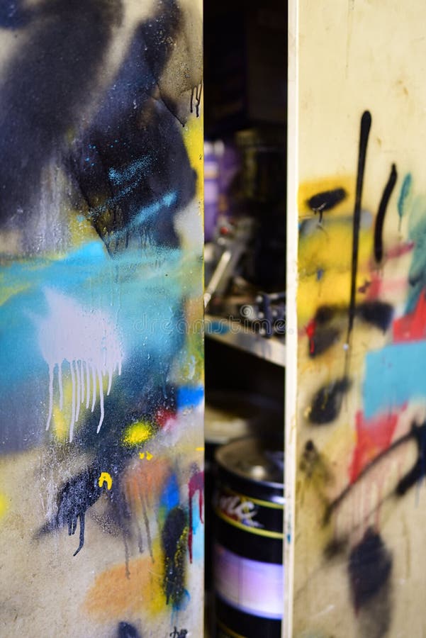 Colourful Messy Spray Paint Stock Photo - Image of messy, beauty: 250376536