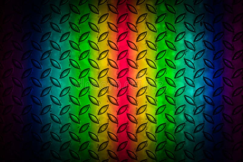 Colourful of Metal Diamond Plate Pattern Stock Photo - Image of iron ...